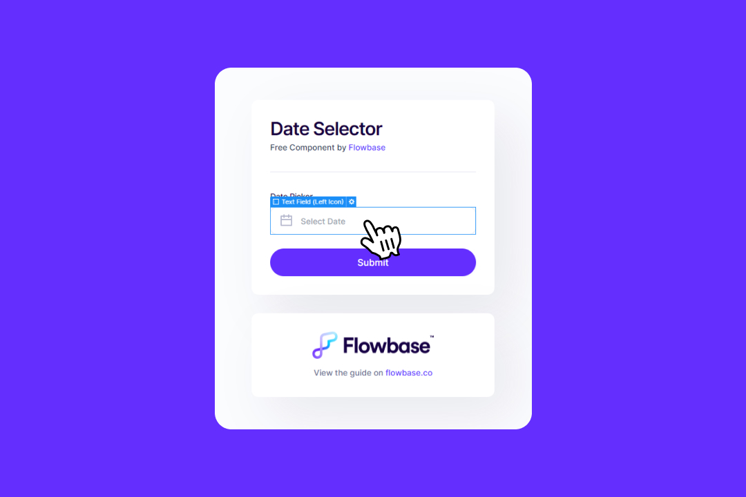 How to Add a Date Picker to your Webflow Form | Flowbase